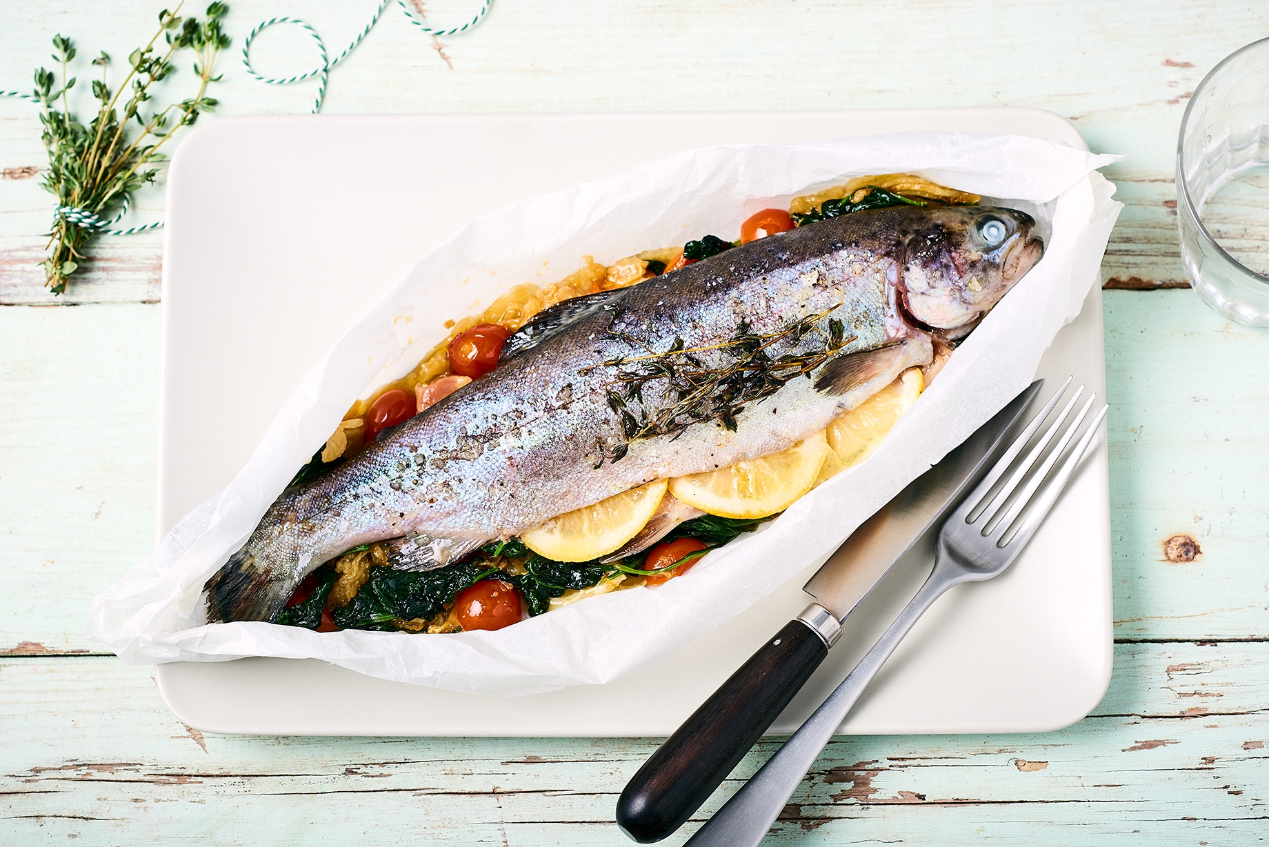 Recette Truite portion en papillote